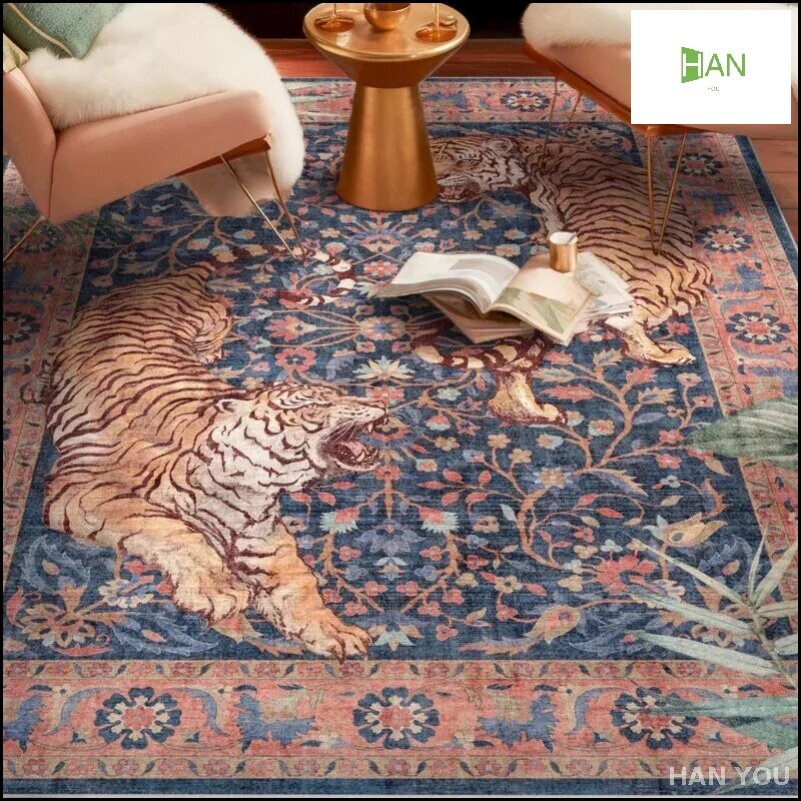 Эксклюзивный ковер JSL36Moynesa 120x80 см с принтом тигра и кашемировой текстурой