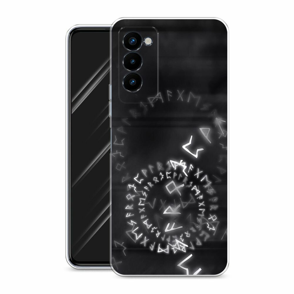Силиконовый чехол на Tecno Camon 18P / Техно Камон 18Р с принтом "Руны" — фото 1