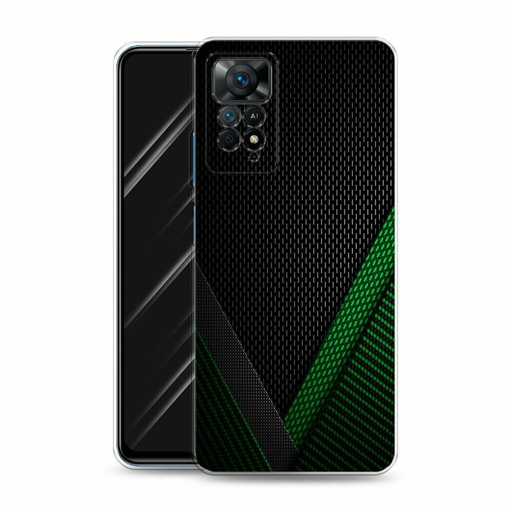 Чехол на Xiaomi Redmi Note 11E Pro / Сяоми Редми Нот 11E Pro Про с принтом "Зеленый карбон" — фото 1