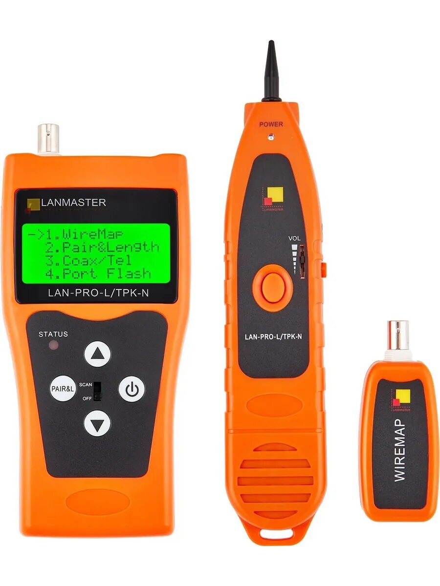 Тестер кабельный LAN-PRO-L/TPK-N оранжевый черный