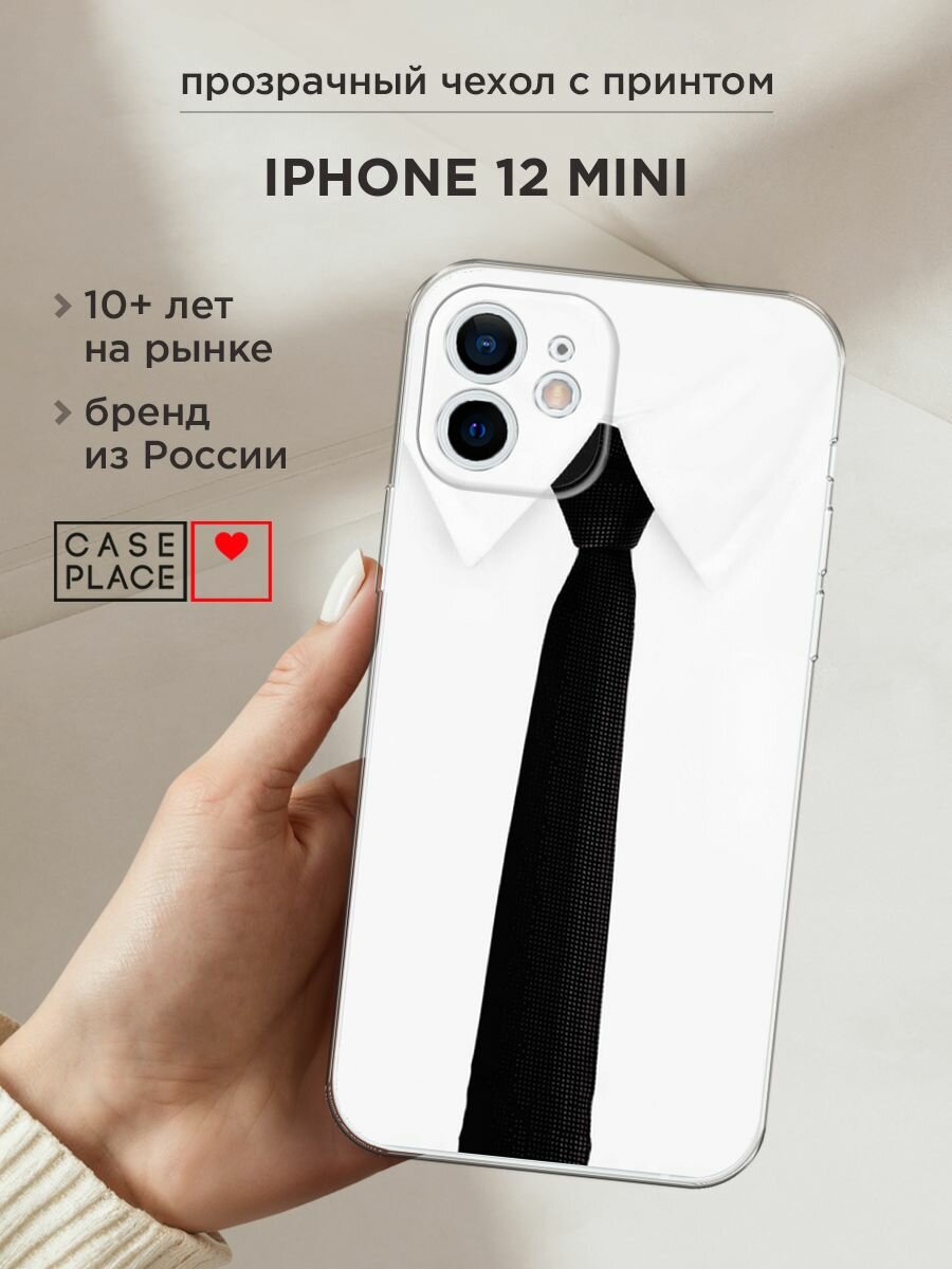 Чехол на Apple iPhone 12 mini / Айфон 12 Мини с принтом "Галстук"