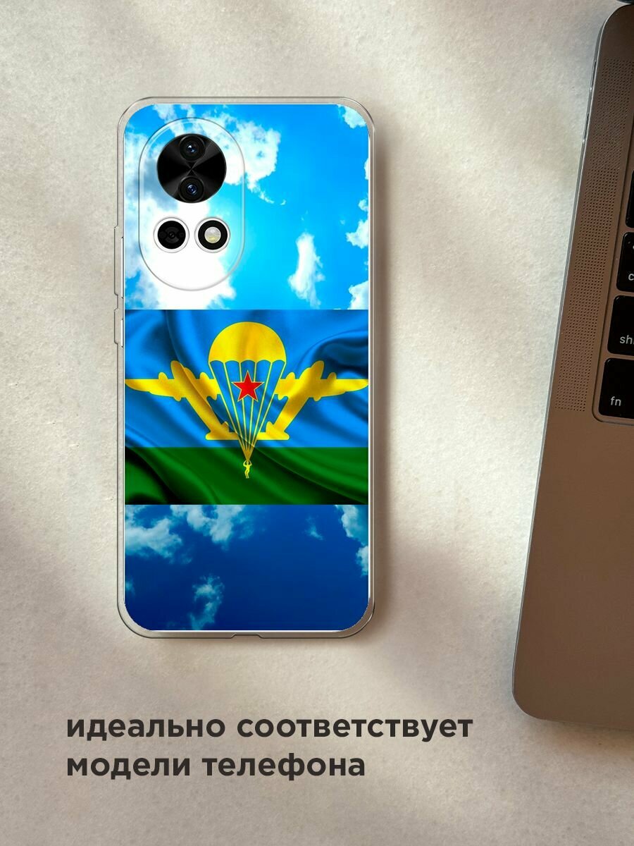 Чехол на Huawei Nova 12/Nova13 / Хуавей Нова 12/Нова 13 с принтом "ВДВ флаг в небесах" — фото 1
