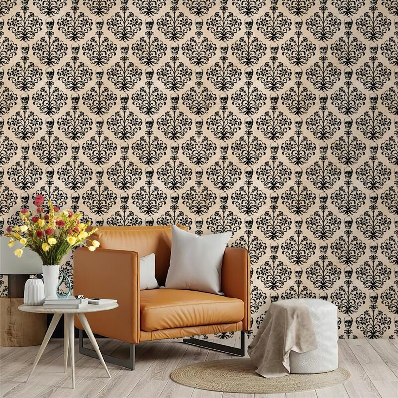 Самоклеящиеся обои с цветочным рисунком в стиле ретро для мебели, кухни и стен, 0,45х3м