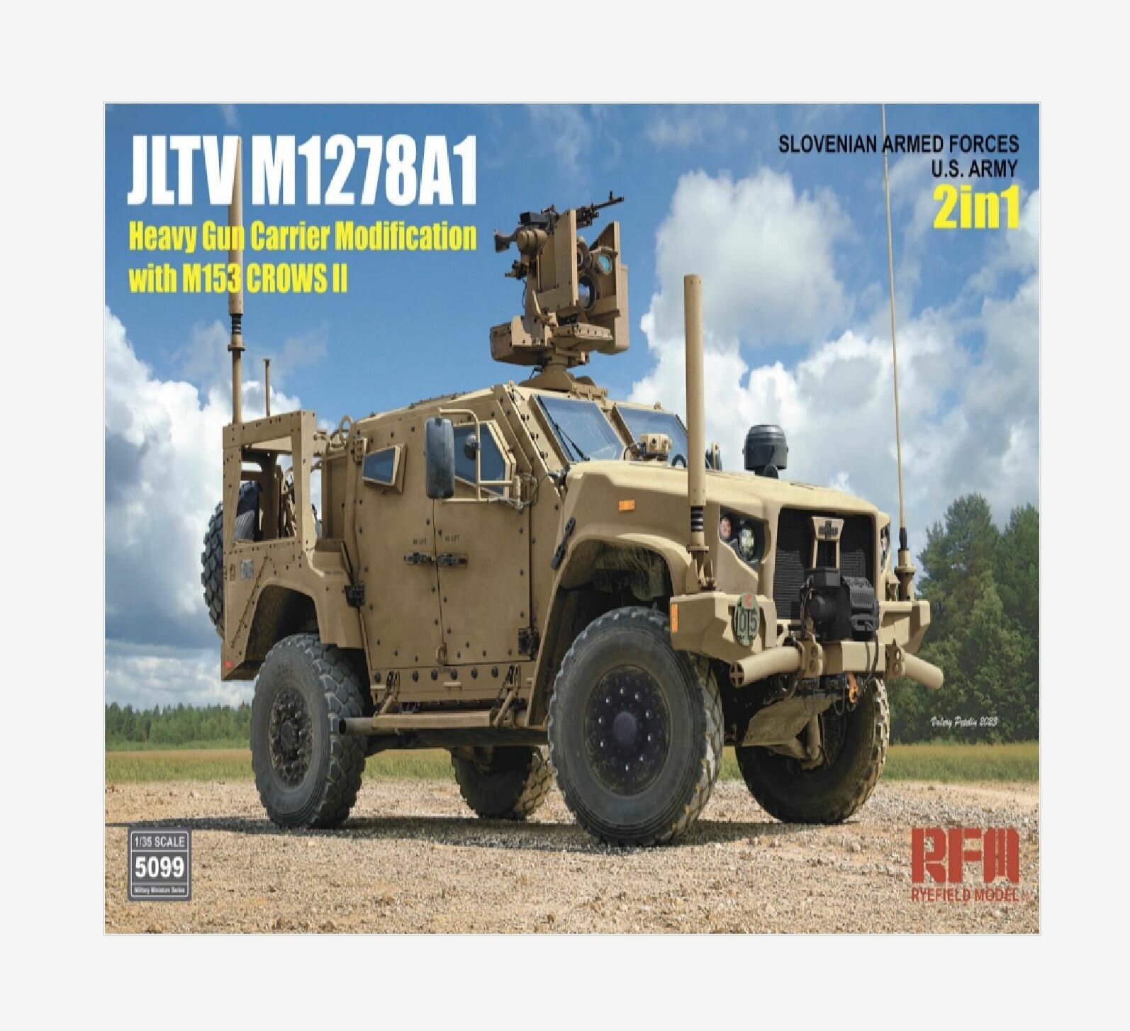 Rye Field RFM 5099 jltv m1278a1 heavy gun carrier modification Включение m153 crows ii Модель танка