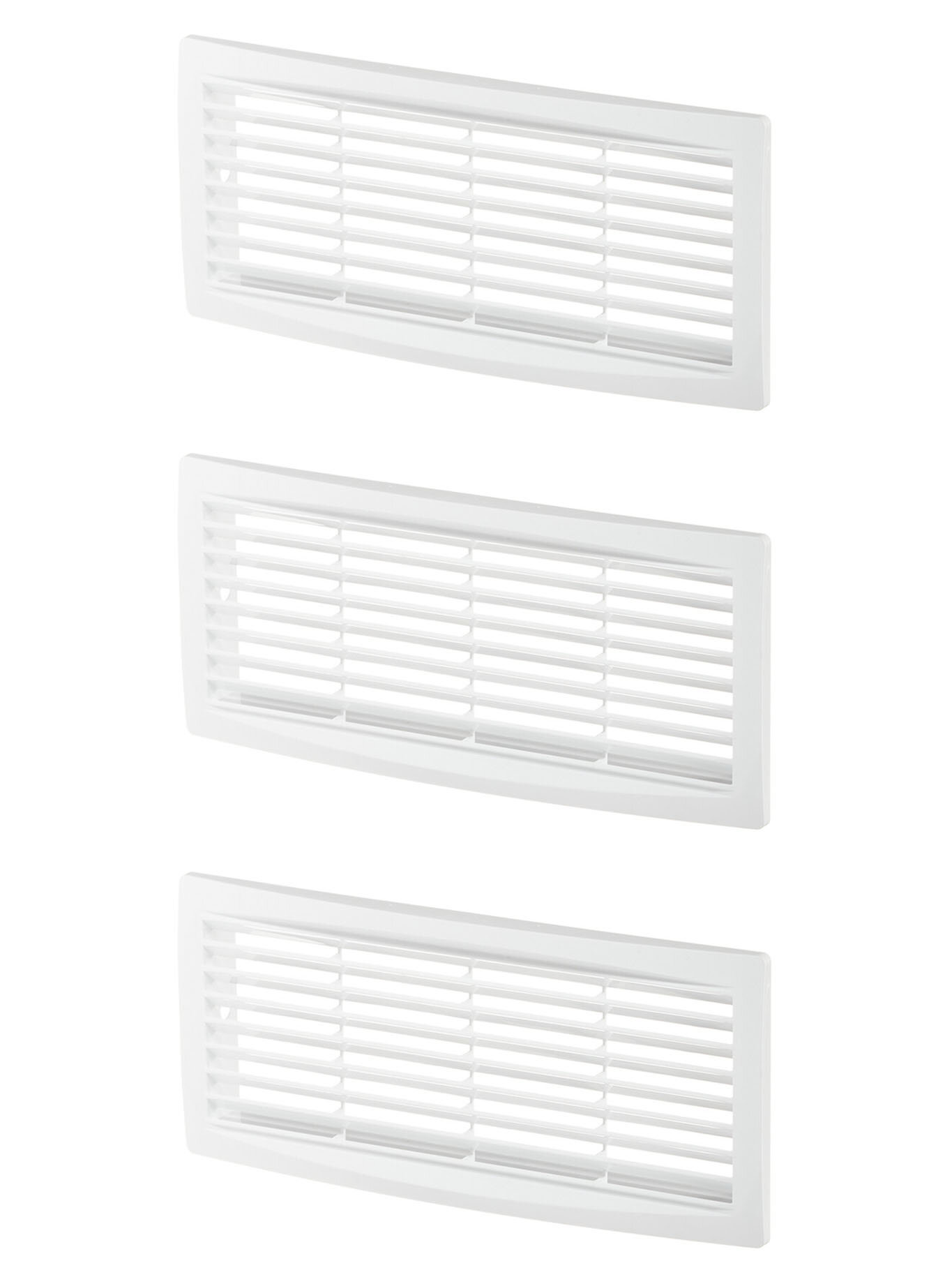 Решетка вентиляционная пластиковая переточная ДП 300х135 мм белая (3 шт.)