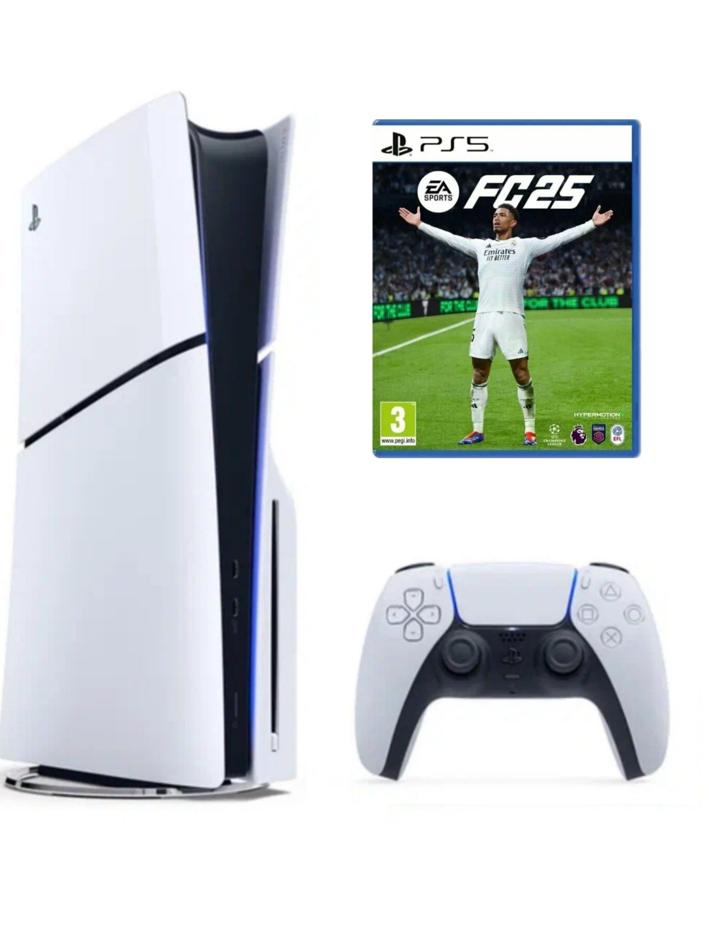 Игровая приставка Sony PlayStation 5 Slim, с дисководом, 1000 ГБ SSD, игра Fifa 25