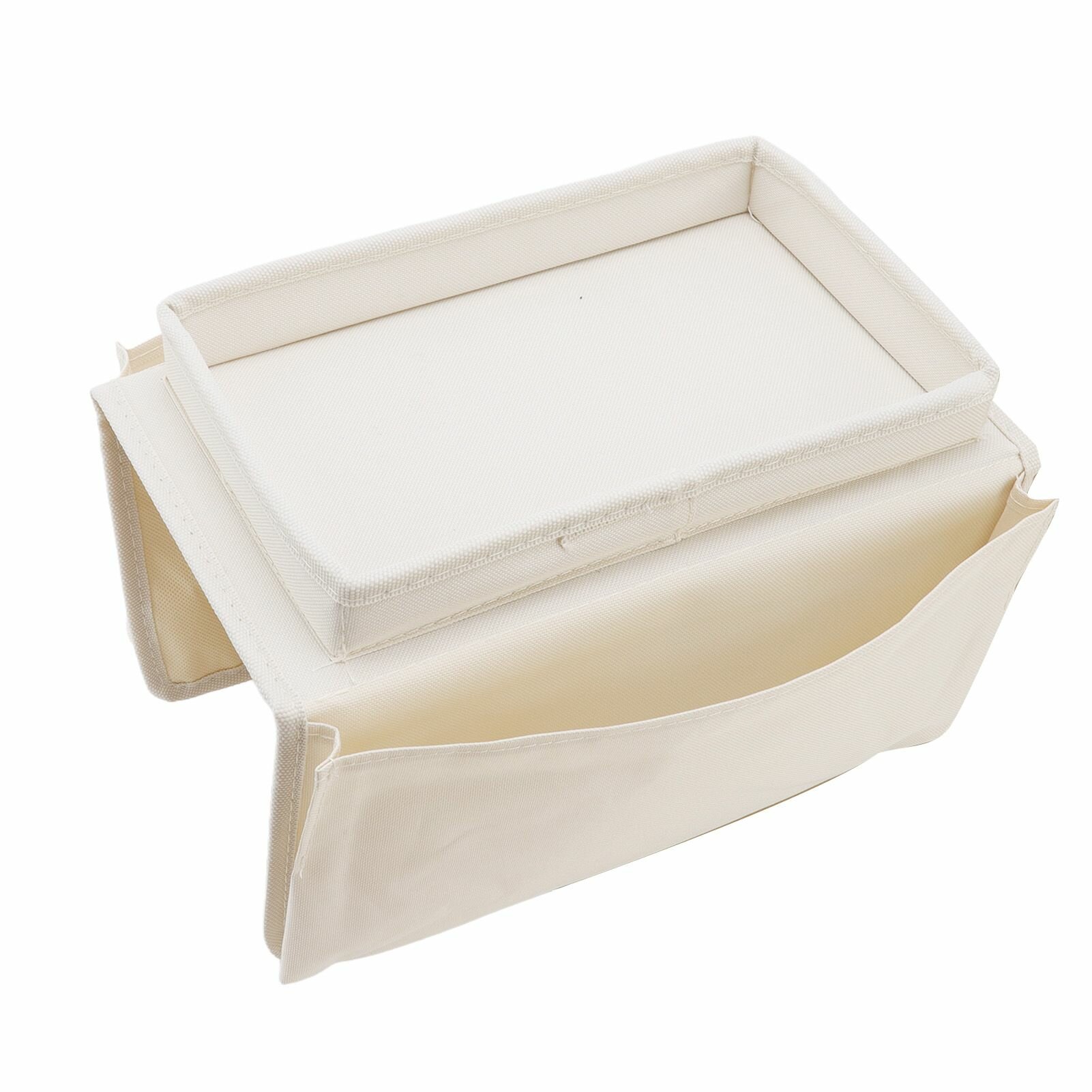 Поднос для дивана, складной держатель для хранения, стол, ткань Оксфорд 600D, боковые карманы для дивана, бежевый