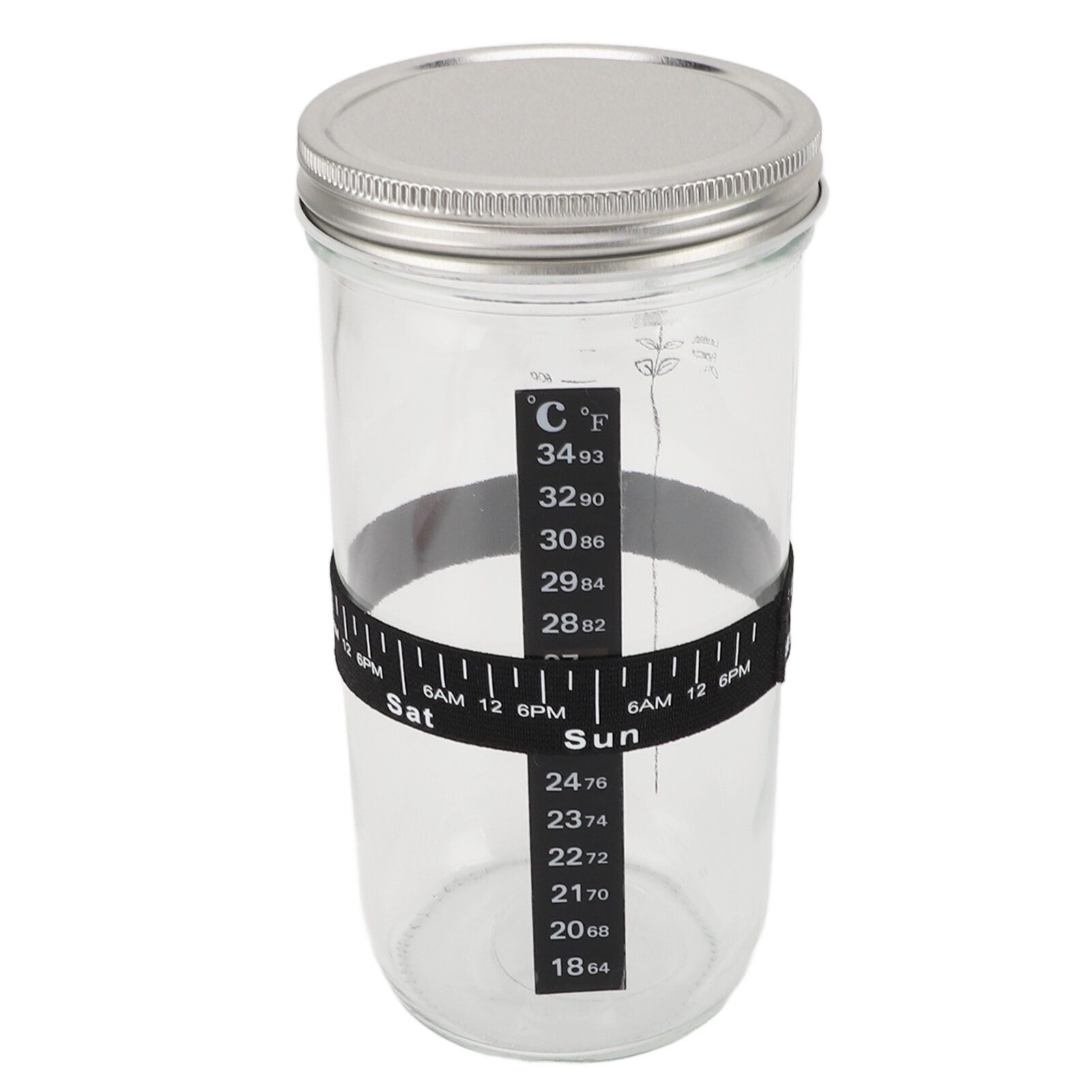 Стартовый набор для хлеба на закваске Стеклянная банка на 34 унции с крышкой Отметка даты кормления Лента для термометра Силиконовый скребок Принадлежности для приготовления хлеба