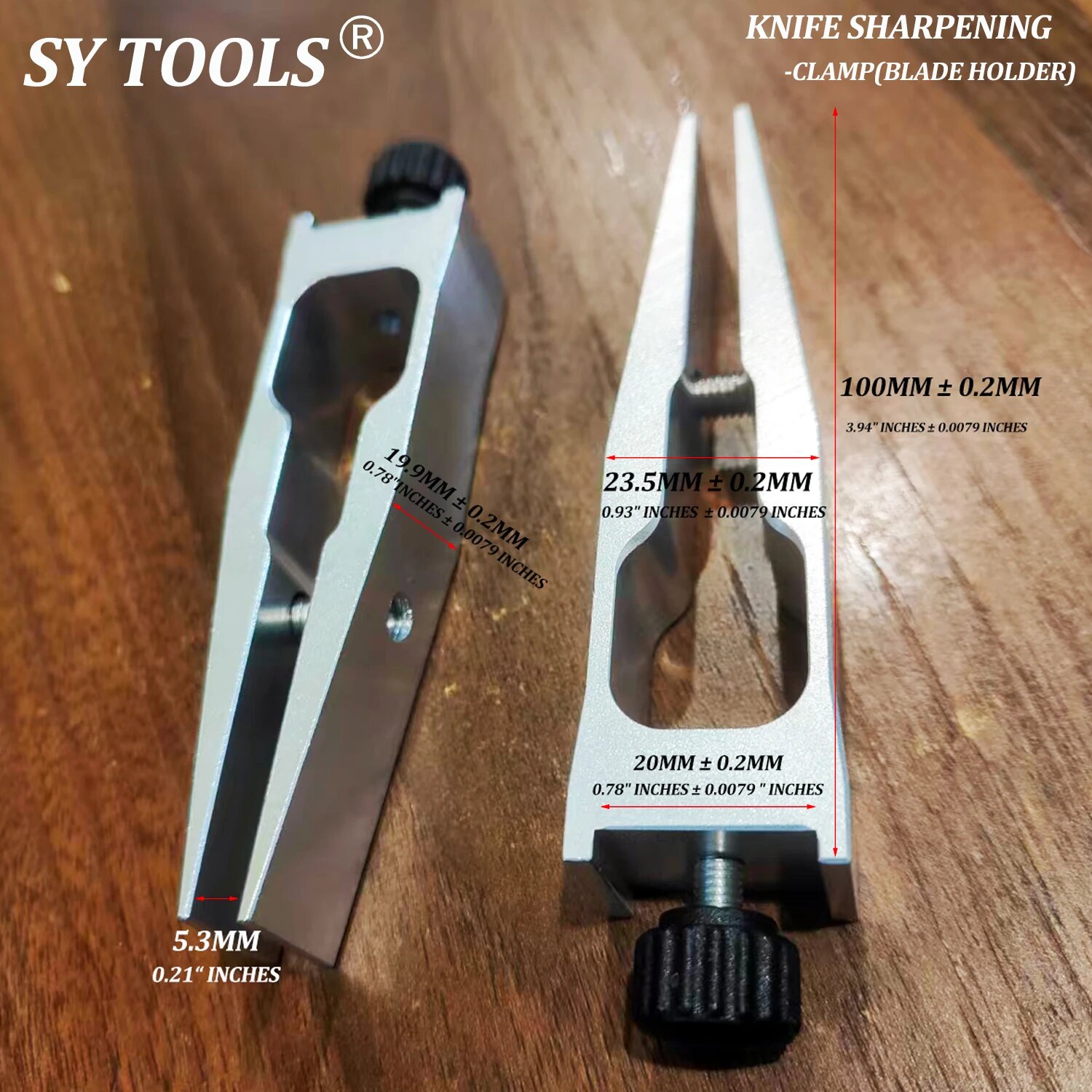 Зажим для заточки ножей Sy Tools, алюминий, 1 pair clamps