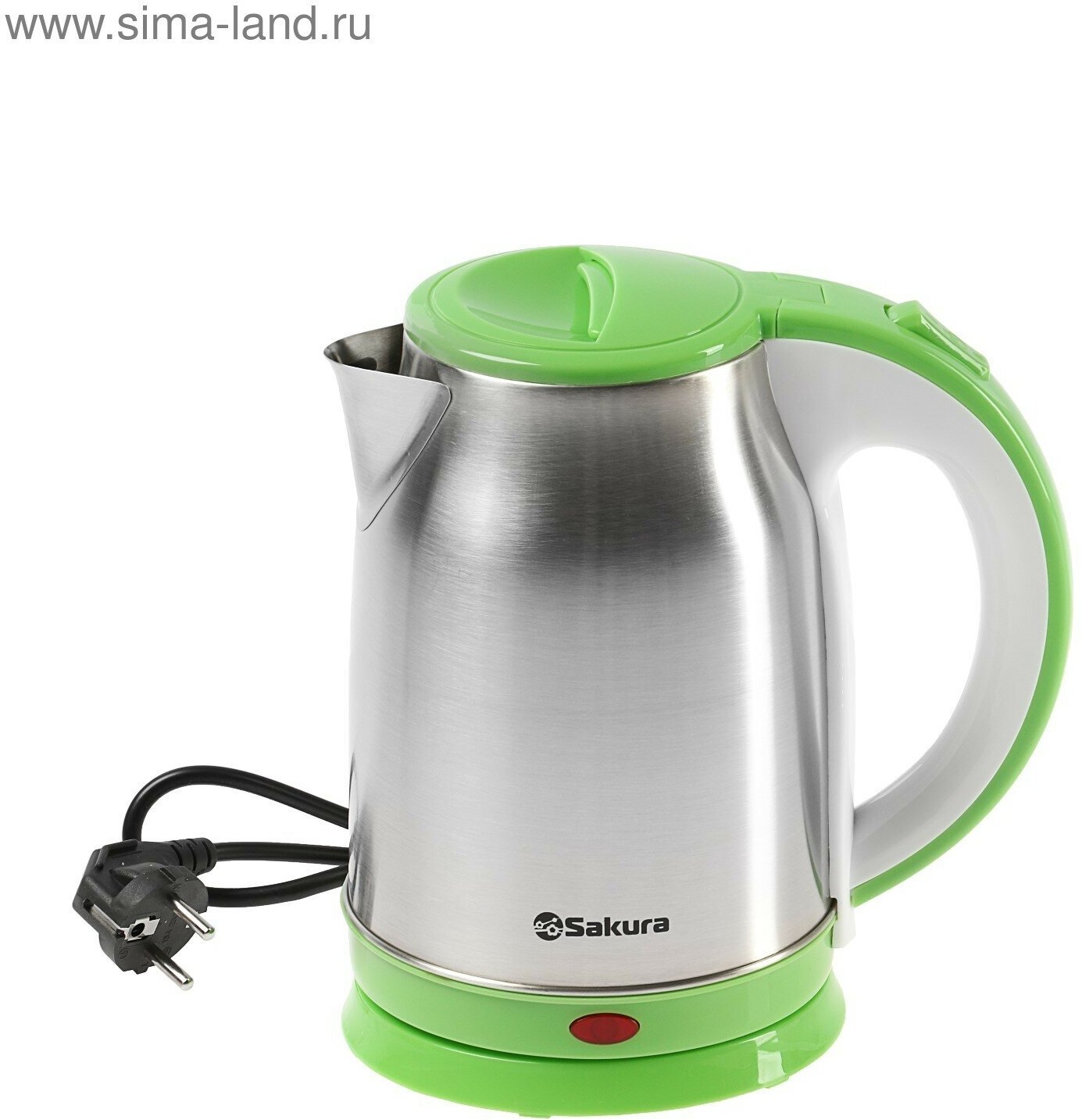 Чайник электрический Sakura SA-2147G, металл, 1.8 л, 1800 Вт, зеленый