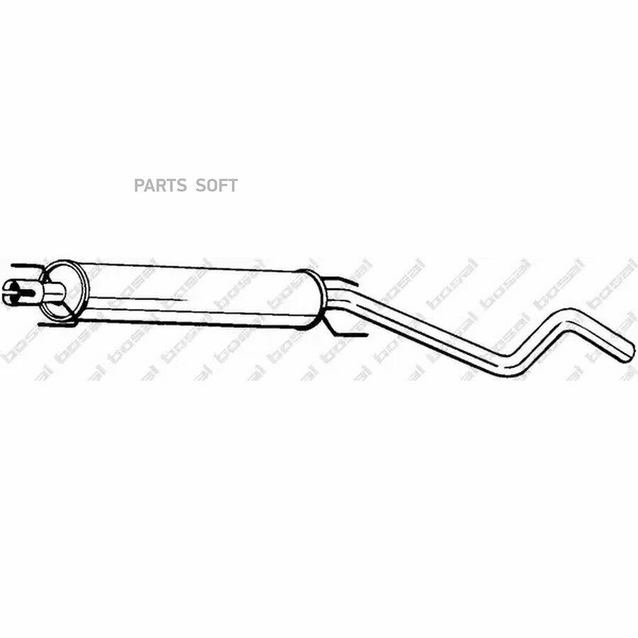 Глушитель центральный (OPEL ASTRA G 03-04 ) от официального дистрибьютора, BOSAL, артикул 284735