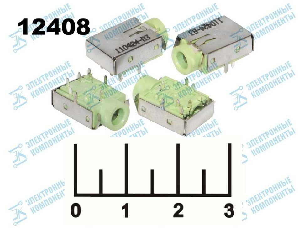 Разъем AUD 3.5 гнездо стерео на плату (110424-B3)