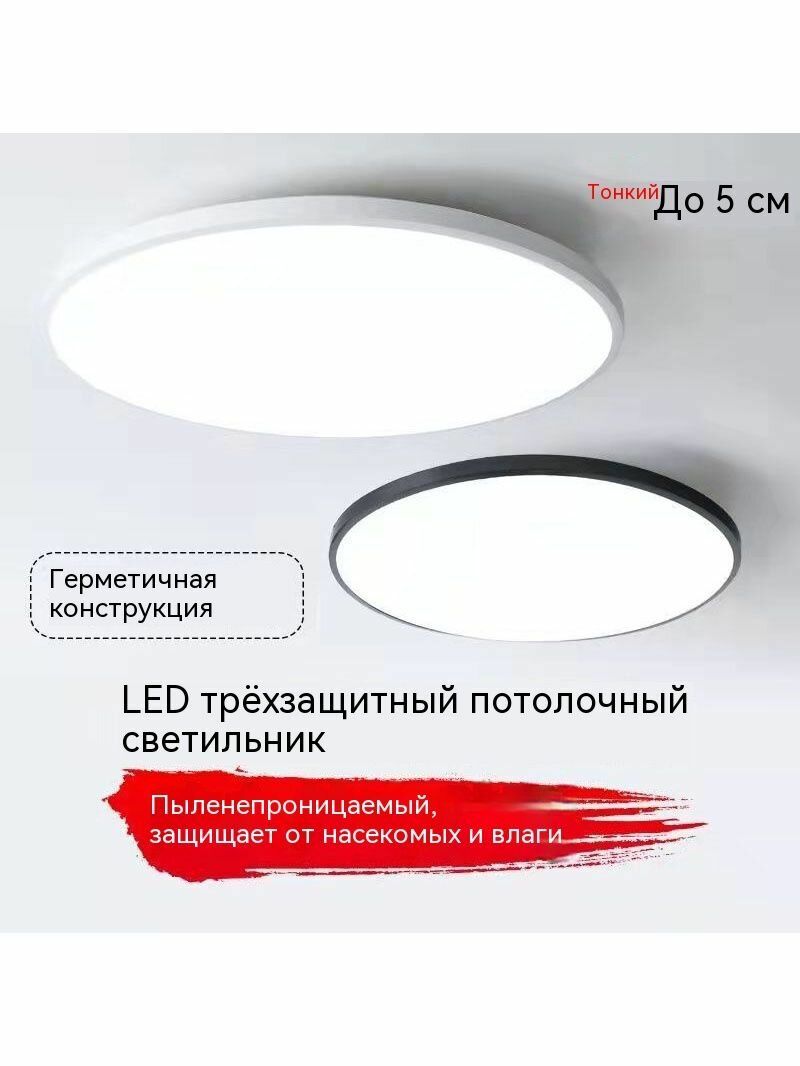 Потолочный светильник LJHI, светодиодный, IP62, серебристый, 18 Вт