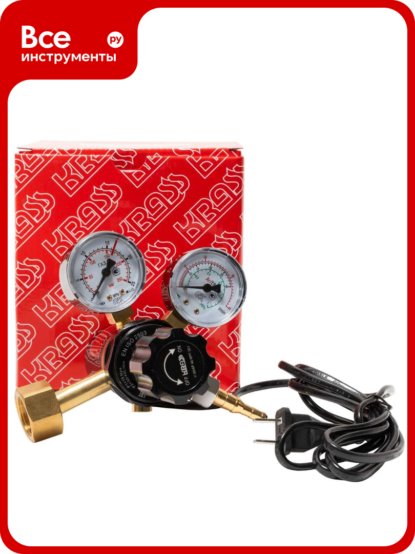 Регулятор для углекислоты и аргона У 30/АР 40 КРП 36V с расходомером, углекислоты и аргона