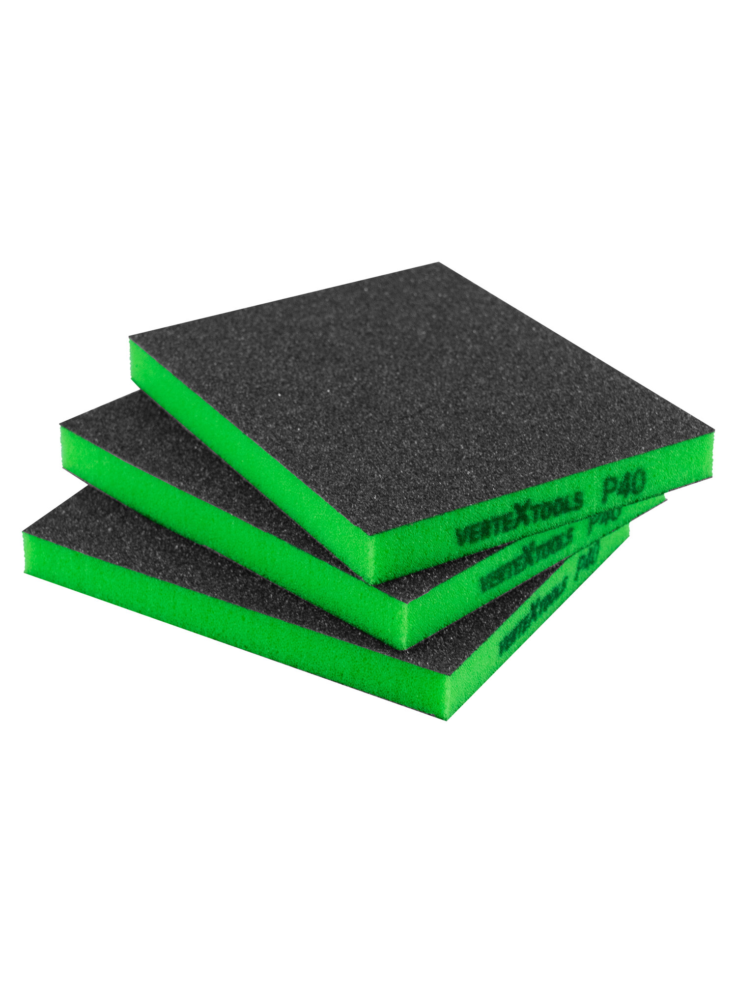 Губки абразивные шлифовальные VertexTools 120х98х13мм, Р40, 3шт.