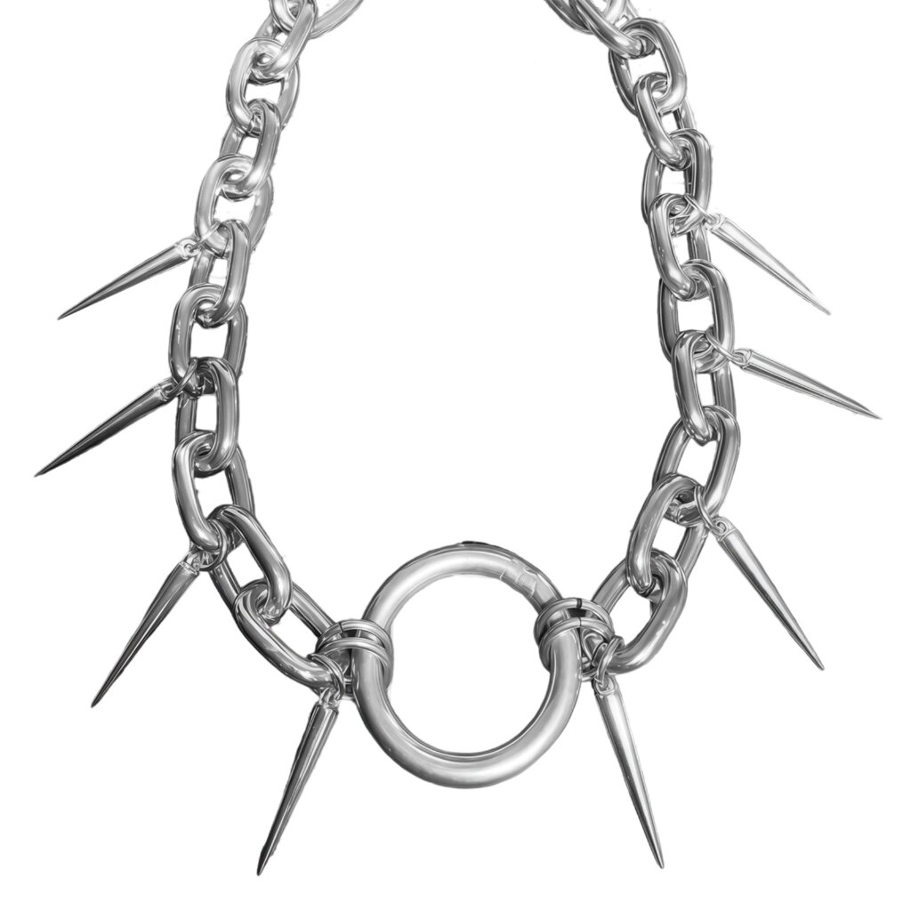 Острые Геометрические Шпильки Панк Хип Хоп Ожерелье Из Сплава Для Женщин Уличная Одежда Ювелирные Изделия Подарок Для Концертов Вечеринок Повседневные Наряды