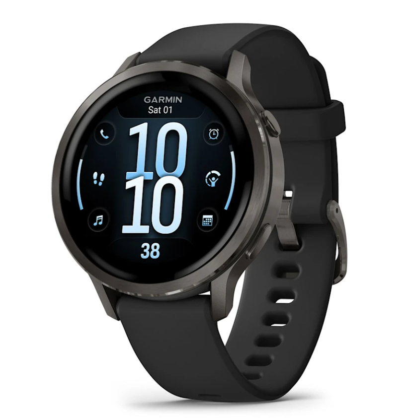 Garmin Venu 4 – 41 mm Slate with Black Silicone Band 010-03013-02