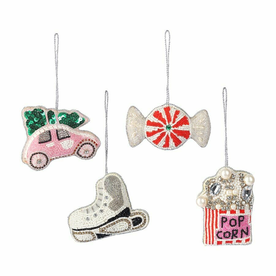 Набор елочных украшений Christmas jewels из коллекции Essential, 4 шт.