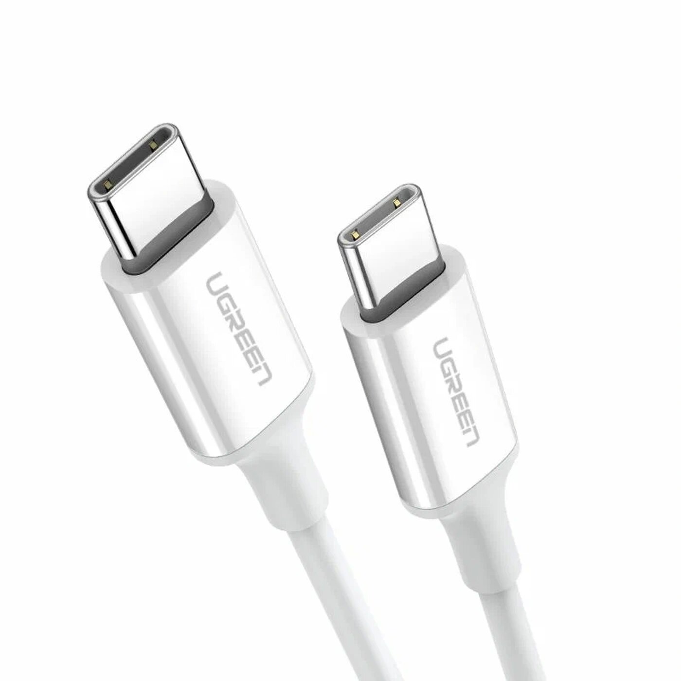 Кабель UGREEN US264 (60520) USB-C 2.0 Male To USB-C 2.0 Male 3A Data Cable. Длина: 2м. Цвет: белый