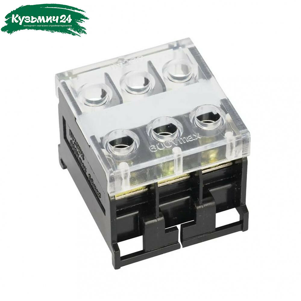 Колодка клеммная EKF bzd-4003 до 4.0 кв. мм, 30 А, полиамид, черная