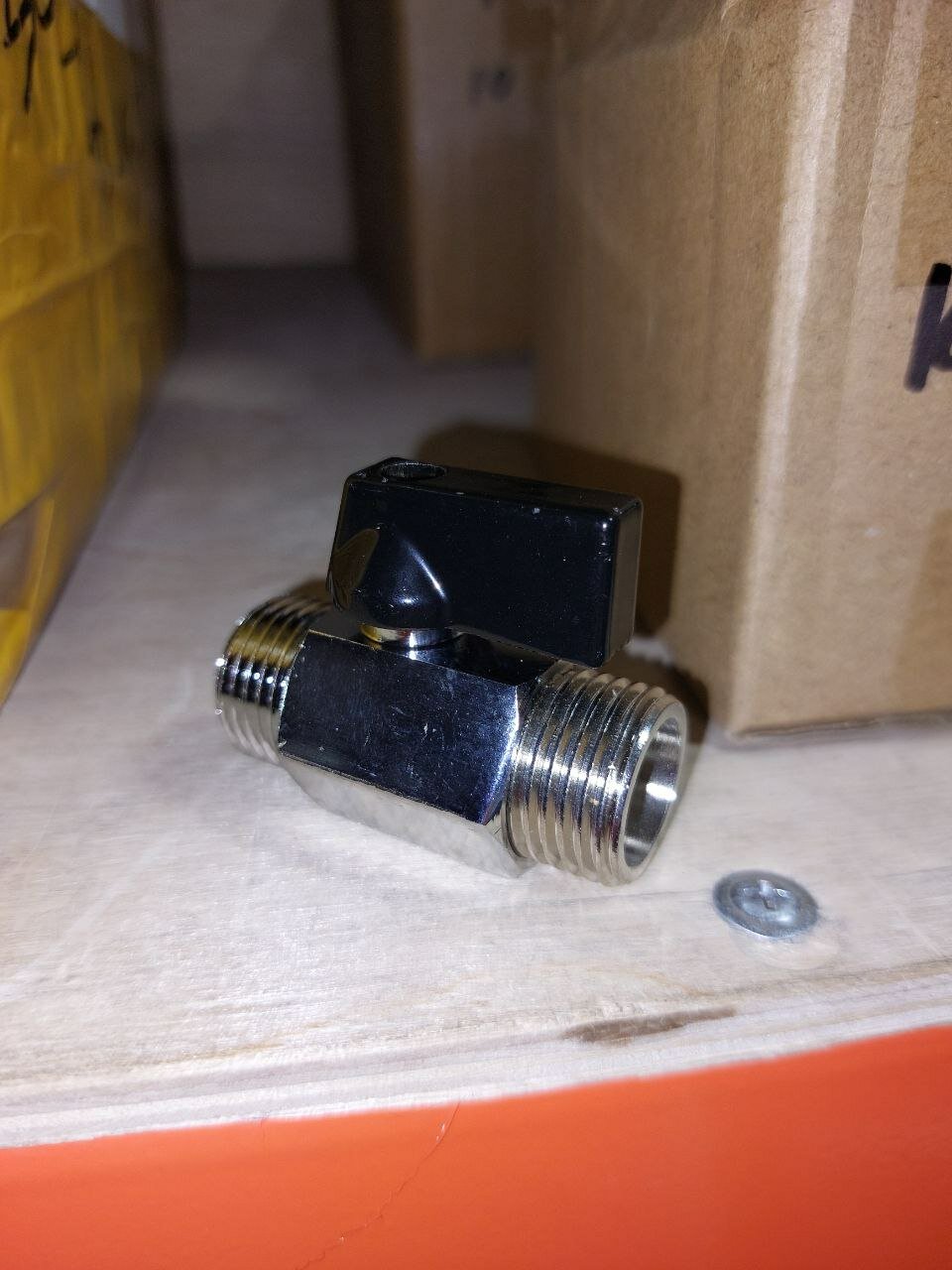 Мини-кран шаровый 1/8" нр/нр для стиральной машины и самогонного аппарата