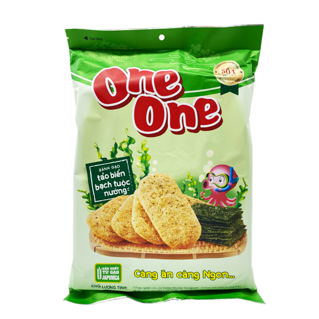 Печенье рисовое One One воздушное с водорослями 104 г, Вьетнам
