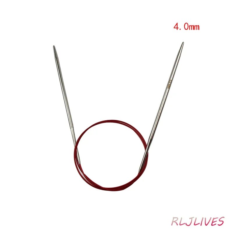 Круглые вязальные иглы RLJLIVES из нержавеющей стали 2,25-10 мм Красный, 4.0mm
