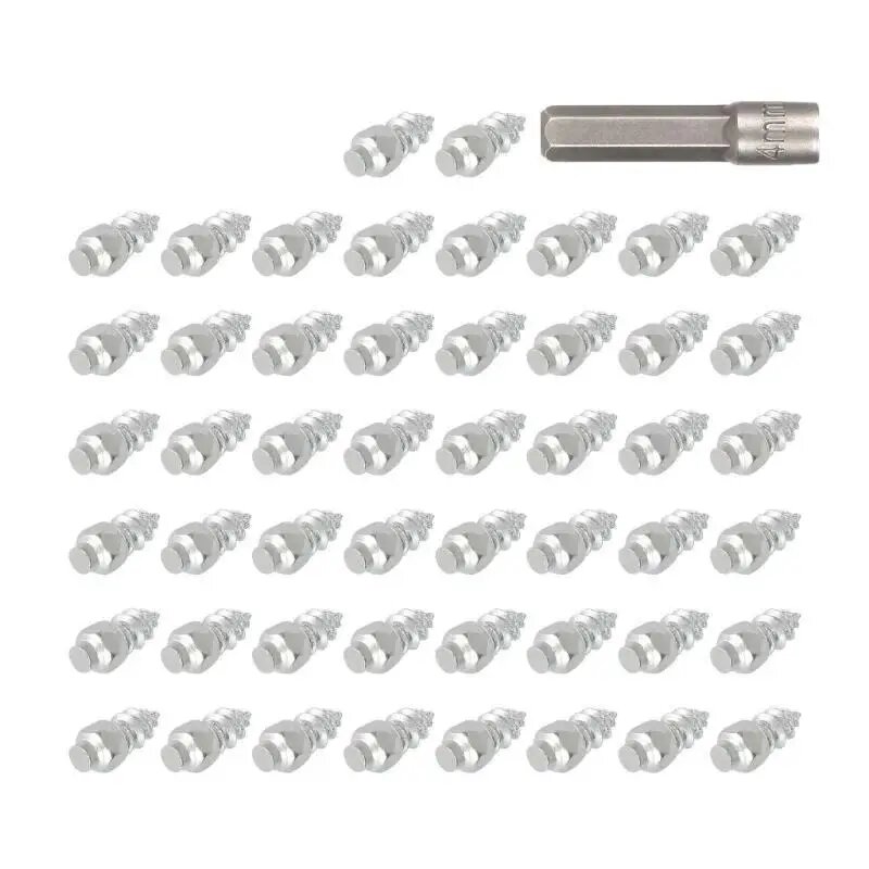 R6FE 50 шт./упак, автомобиль, грузовик, велосипед, мотоцикл, винт в шинах, шипы для зимних шин, колесные шины, снежные шпильки, 6mm