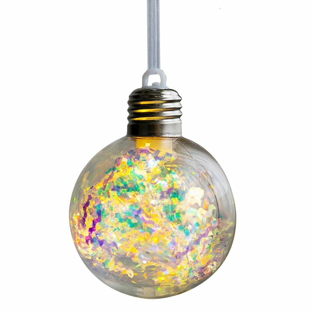 Светящийся Рождественский шар Кулон Рождественская Елка Украшение Сада Кулон-Тип C