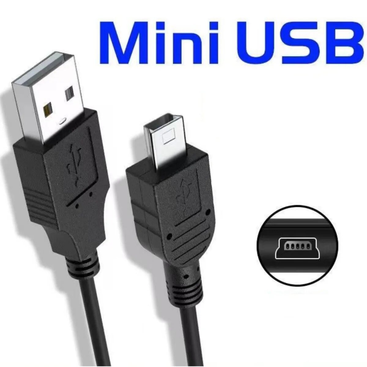 50 шт. 0,8 м мини-USB-кабель для зарядного устройства для передачи данных MP3 MP4-плеер Автомобильный видеорегистратор GPS Цифровая камера HDD 5-контактный кабель для передачи данных