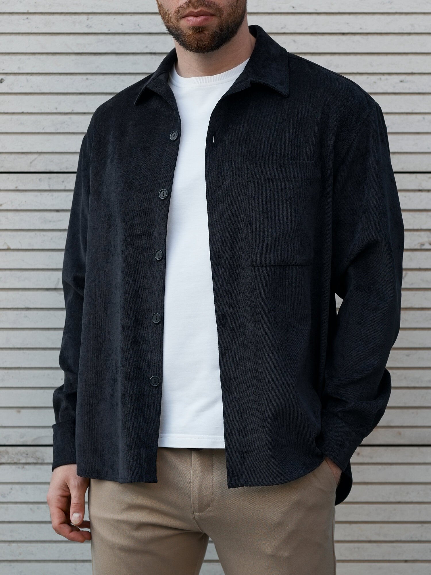 Рубашка микро вельветовая