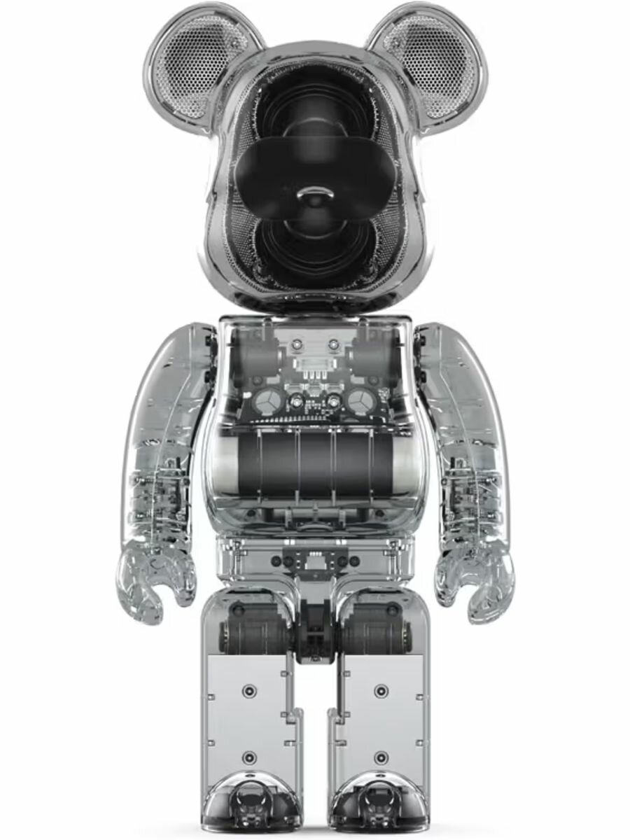 Портативная акустика BE@RBRICK AUDIO 400% Portable Bluetooth, прозрачный черный. Товар уцененный