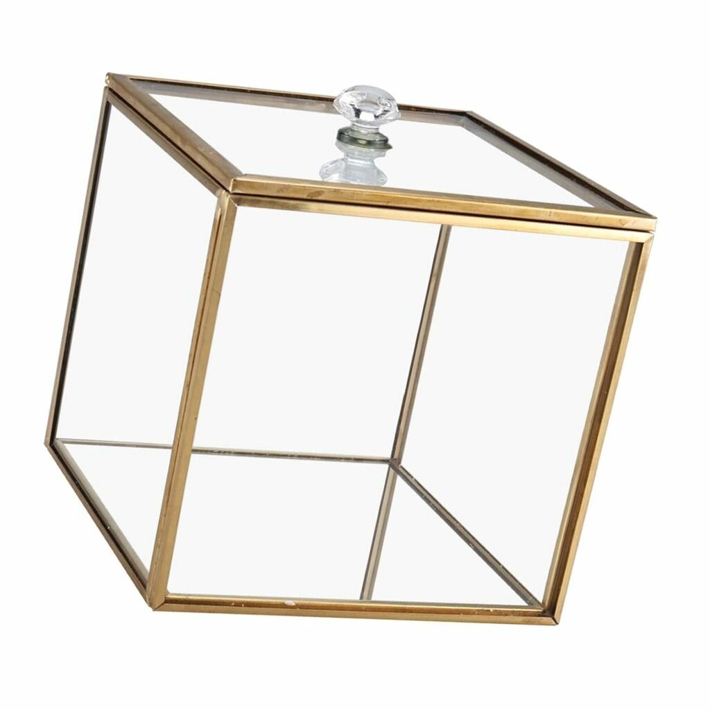 Коробка для хранения, (одна) золотая ватная палочка, стеклянная пылезащитная коробка для хранения-10 10 10