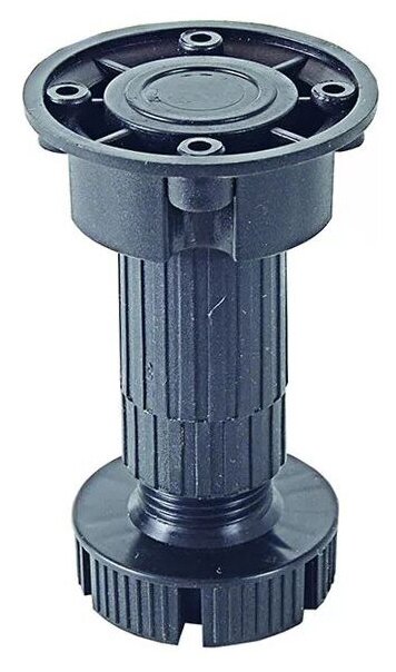 4 шт. -- Опора ножка пластик мебельная, выс 150 мм, без винта, без клипс, черный