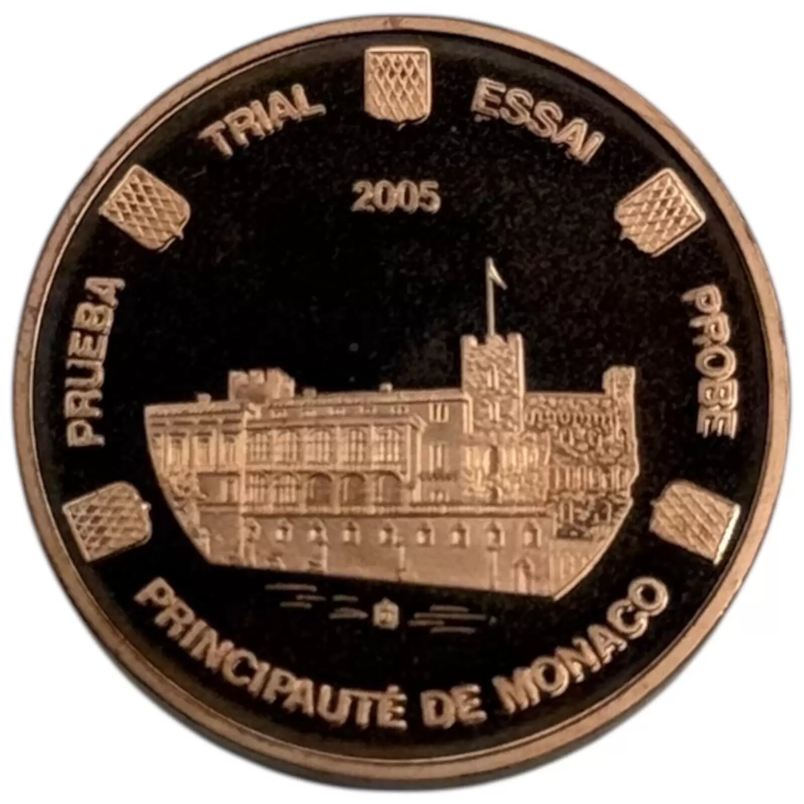 Монако 2 евроцента 2005 г. (Флаг Евросоюза) Specimen (Проба)