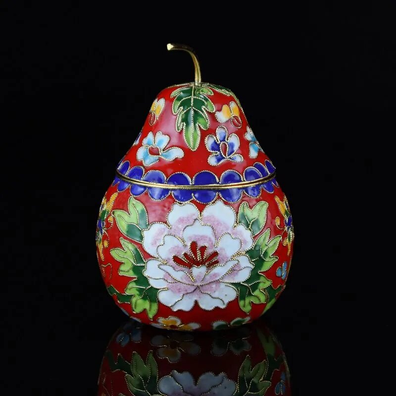 Пекинская клоазонная поделка, культурный подарок, медный корпус, филигрань, эмалевая цветочная шкатулка, ювелирная