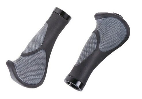 Грипсы Hogger GRHG-G233 резиновые, эргономические, черно-серые