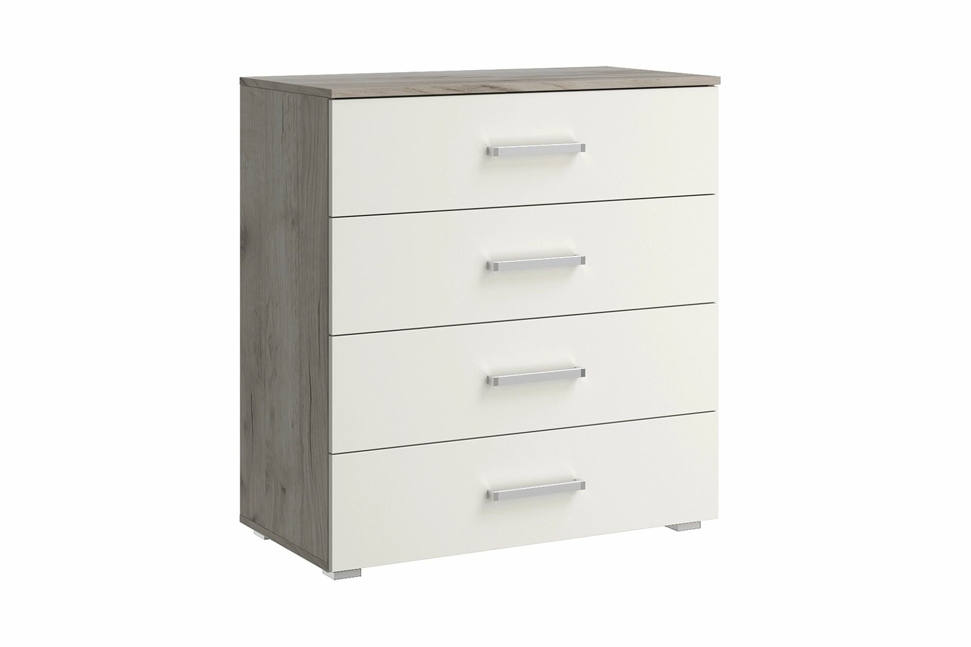 Фиеста NEW Комод 4 ящика (800) (Кашемир, Дуб Крафт серый)