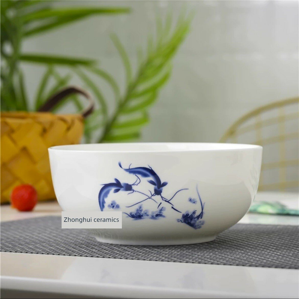 7-дюймовая керамическая чаша для супа, 3 шт, безопасная для микроволновки, столовая посуда