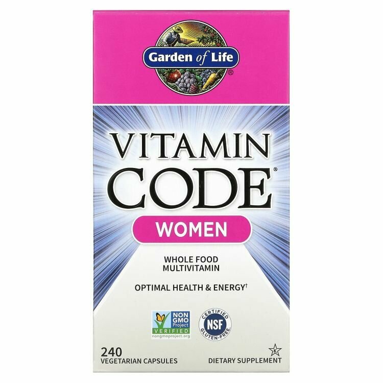 Garden of Life, Vitamin Code, Мультивитамины для женщин, 240 капсул