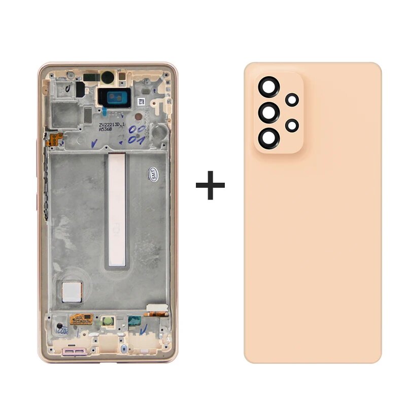 Проверенный LCD-дисплей с сенсорным экраном и дигитайзером для Samsung A53 5G Peach Frame Cover