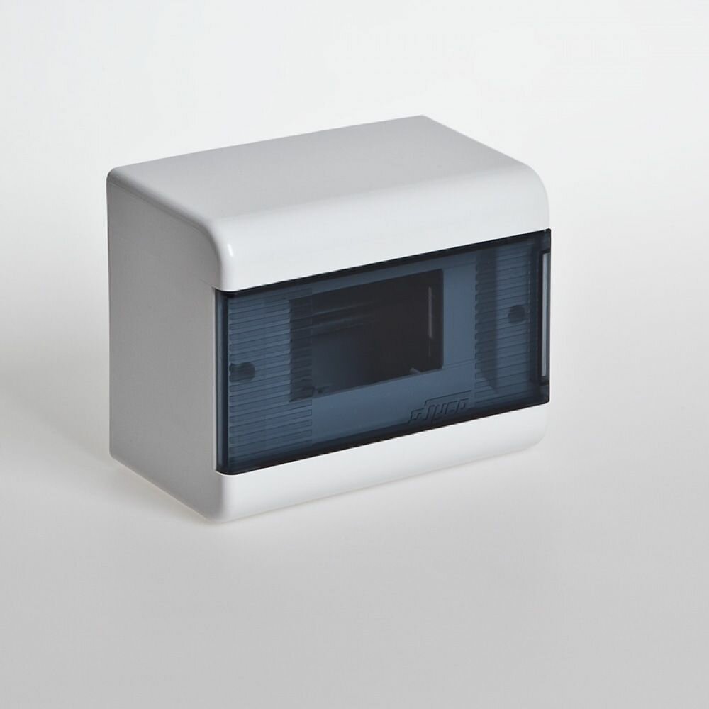 Щиток распределительный RUVinil навесной, на 6 модулей, с дверцей, белый, IP40, ЩРн-П-6