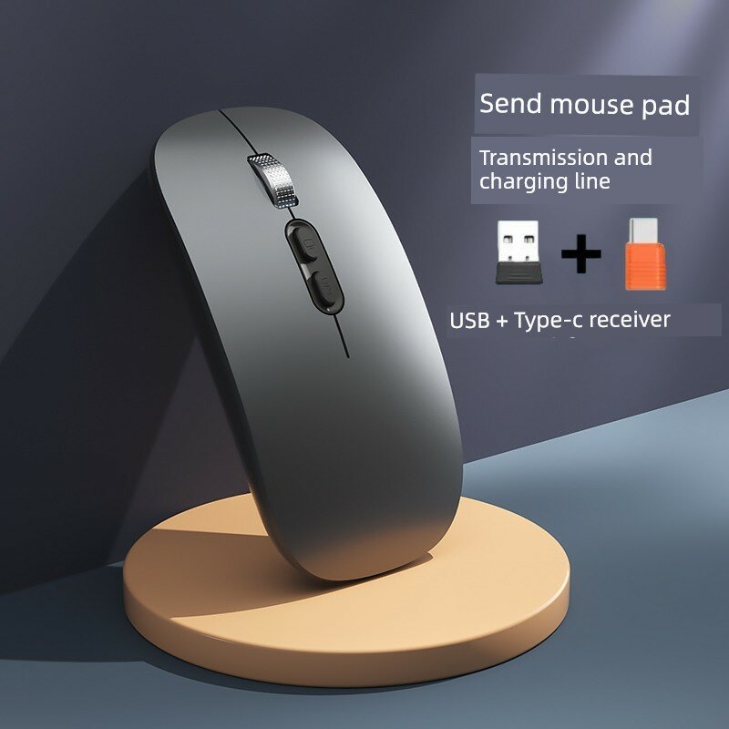 Беспроводная мышь Bluetooth, бесшумная, перезаряжаемая, мышь для игр, офиса, дома, настольного компьютера, ноутбука,