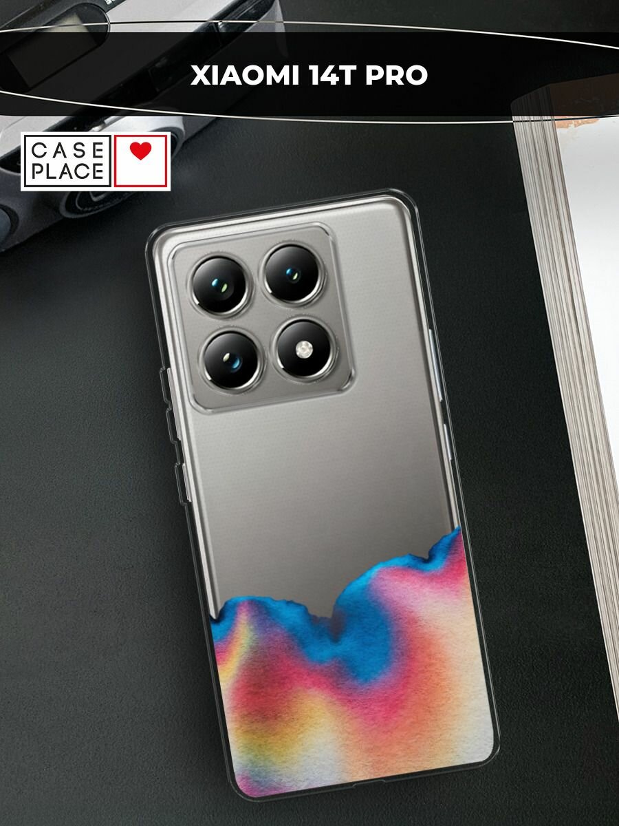 Чехол на Xiaomi 14T Pro / Сяоми 14T Про с принтом Акварельное сочетание, прозрачный