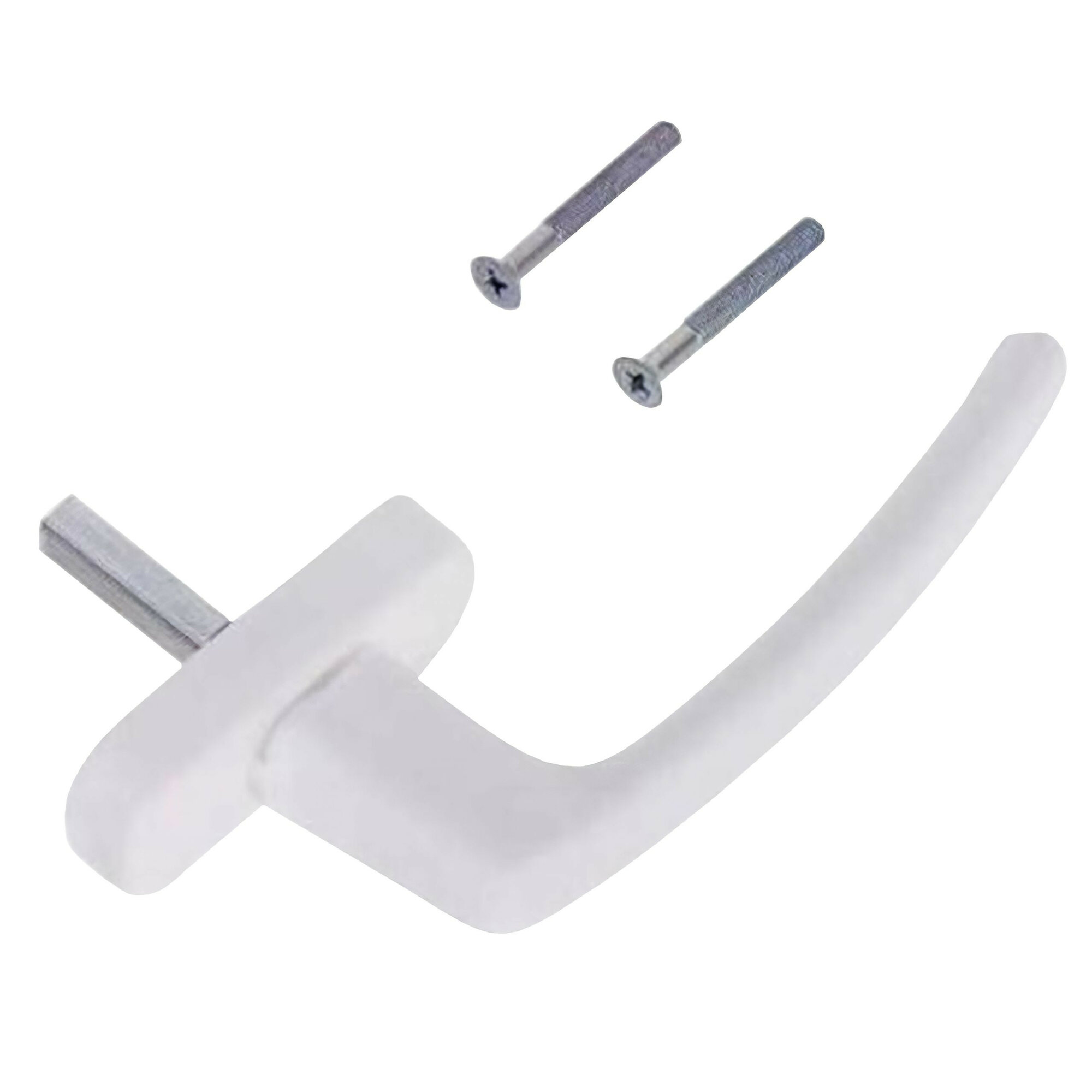 Ручка оконная, штифт 35 мм, металл пластик, белый, арт. А944