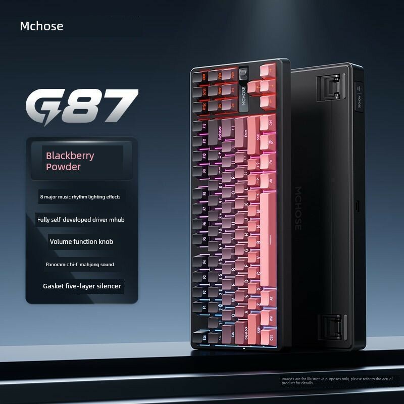 Механическая клавиатура MCHOSE G87 V2/K87S, настраиваемая, беспроводная, с тремя режимами подключения (Bluetooth), для