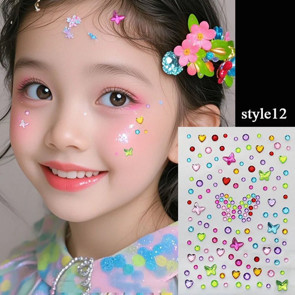 3D макияж с бриллиантами для глаз, фестиваль лица, сделай сам, кристаллы для тела, драгоценные камни, татуировка, клей, стразы, украшение для ногтей, акриловая наклейка для теней для век