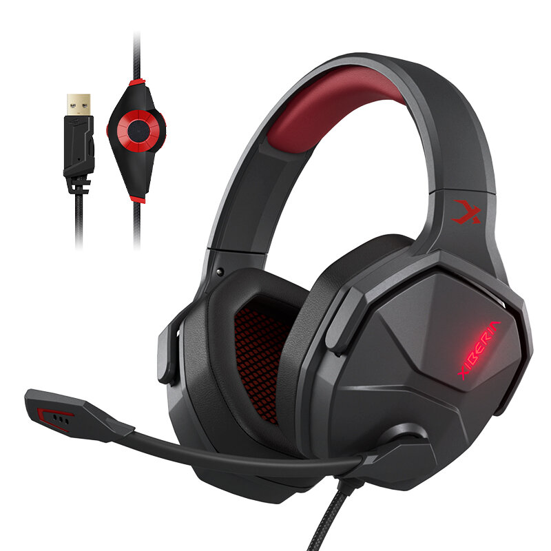 Проводные наушники XIBERIA V13U [Black Red] Computer Version