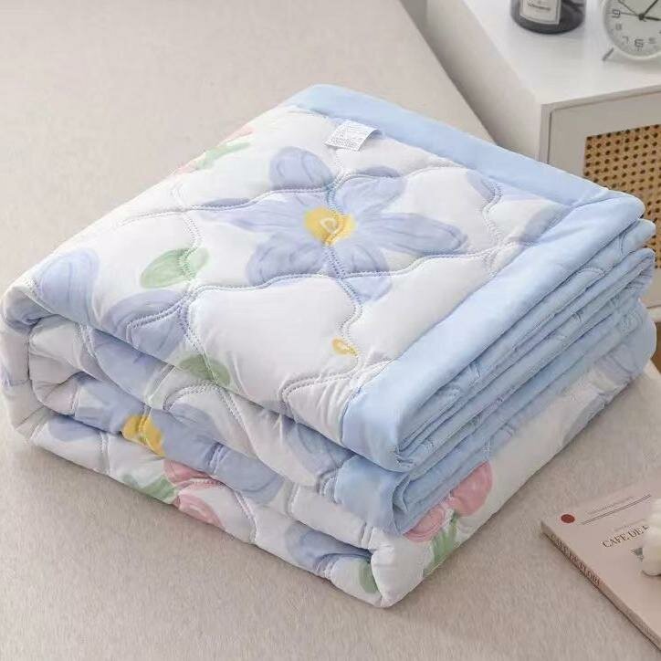 MUJI Одеяло Евро 180x200 см, Всесезонное, Летнее, с наполнителем Ватин, Полиэстер, комплект из 1 шт