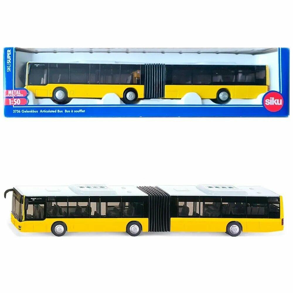Siku Городской автобус MAN Lion's City с гармошкой (1:50)